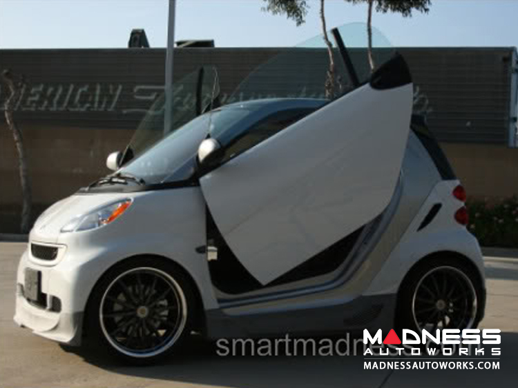 2009 custom smart car white - Customization